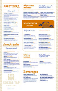 Menu @Greenwich – Social Tap Drinkery