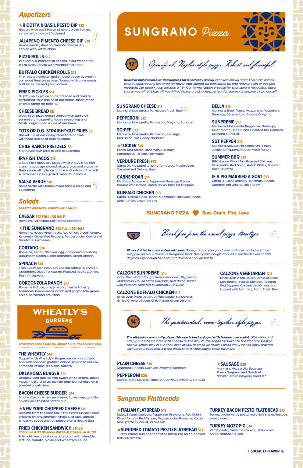 Menu @WSU – Social Tap Drinkery